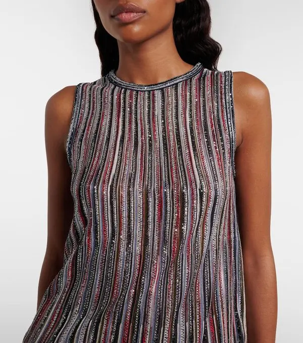 Missoni Sequined Striped Lame Top