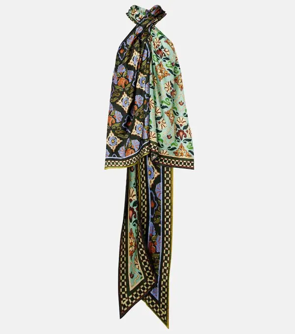 ALEMAIS Cece Floral Halterneck Top - Multicoloured