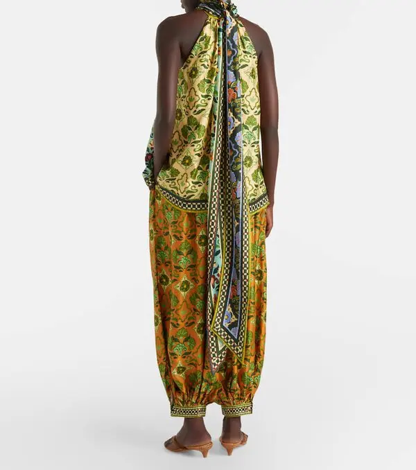 ALEMAIS Cece Floral Halterneck Top - Multicoloured