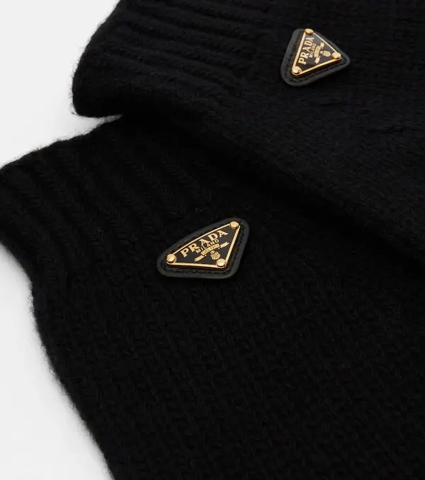 Prada Virgin Wool Gloves - Black