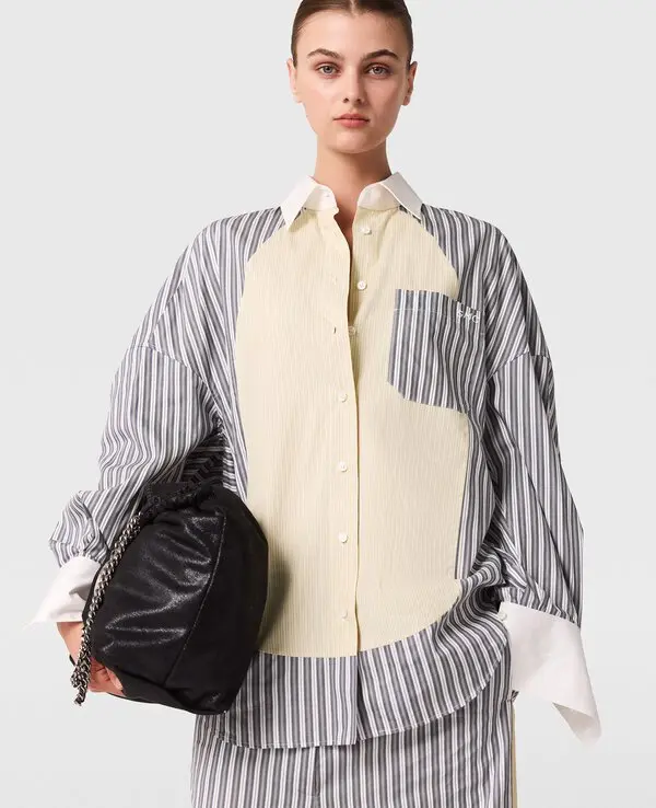 Stella McCartney Oversized Mixed Stripe Shirt - Gray/white