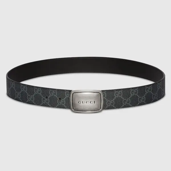 Gucci Belt With Plaque Buckle - Black