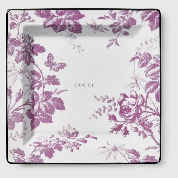 Gucci Herbarium Print Large Trinket Tray - Bordeaux