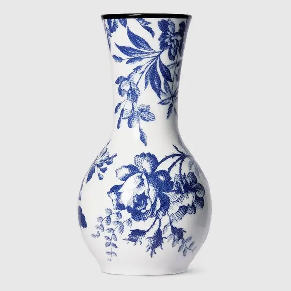 Gucci Herbarium Print Vase - Blue