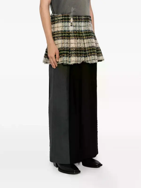 MASU Shaggy Plaid Skirt