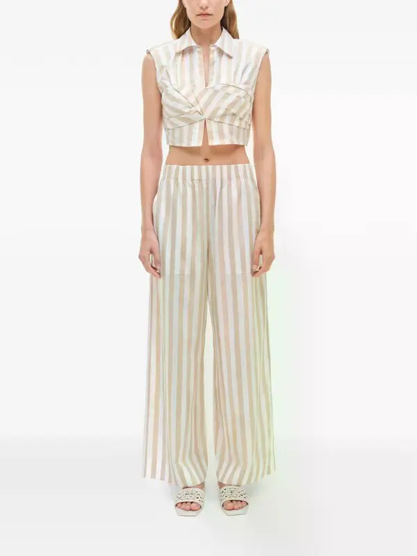 Simkhai Emie Striped Blouse - Neutrals