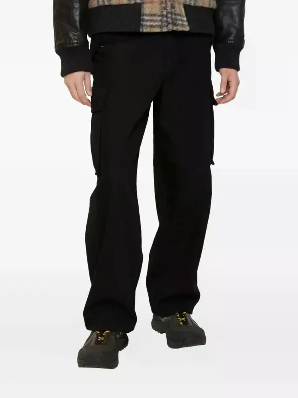 Burberry Check Trim Cargo Pants - Grey