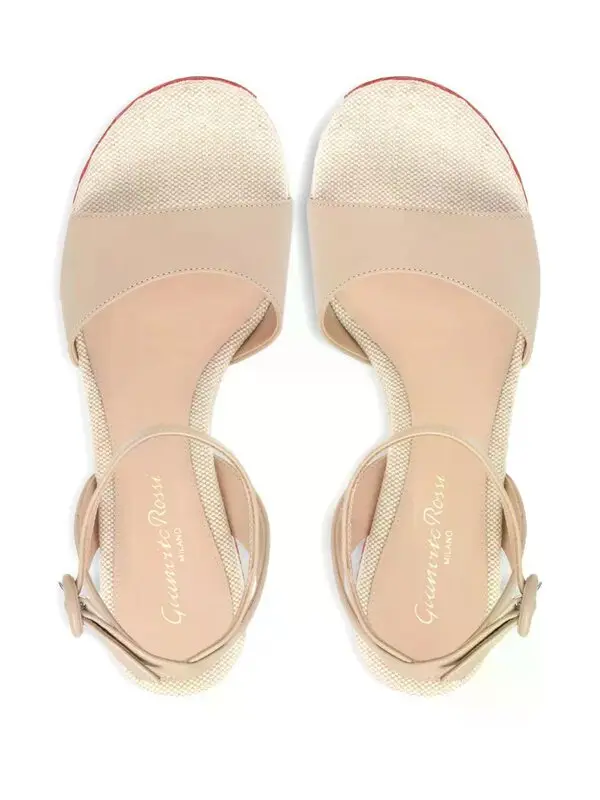 GIANVITO ROSSI Malia Platform Wedge Sandals - Neutrals