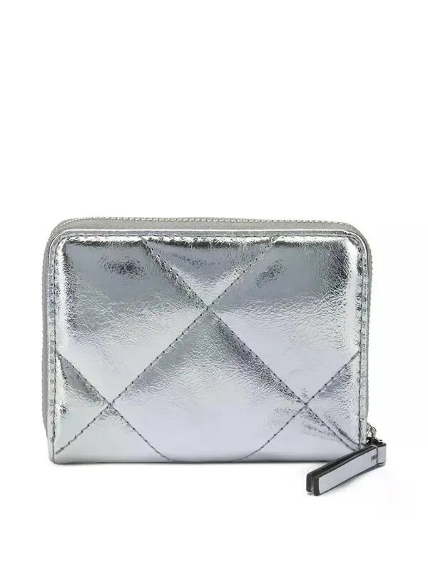 Tory Burch Kira Diamond Quilt Metallic Wallet