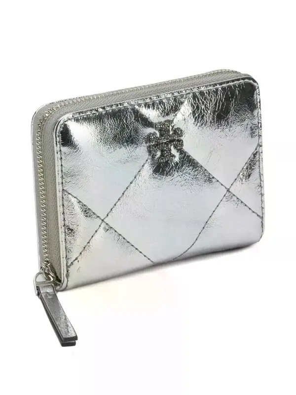 Tory Burch Kira Diamond Quilt Metallic Wallet