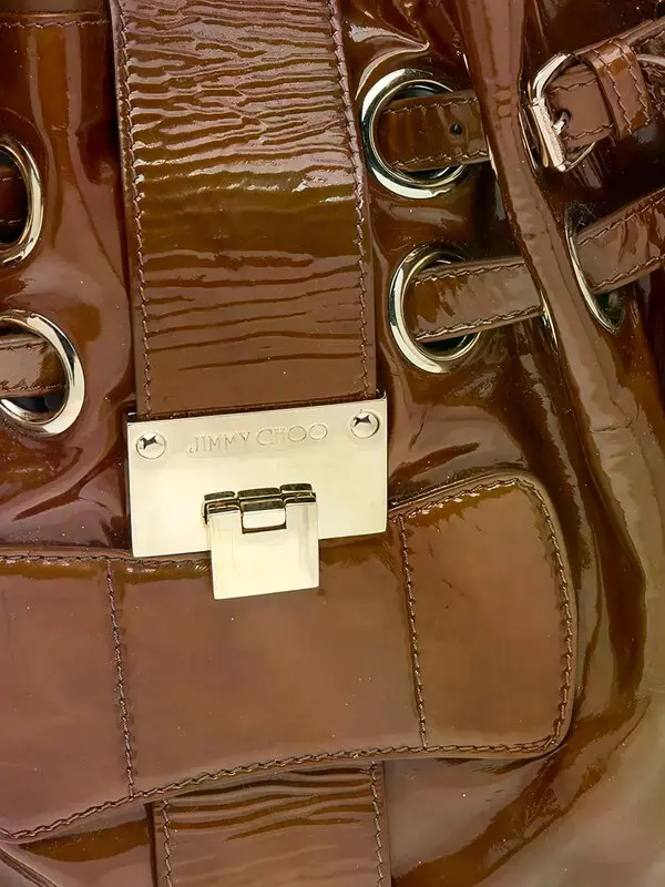 JIMMY CHOO Riki Leather Shoulder Bag