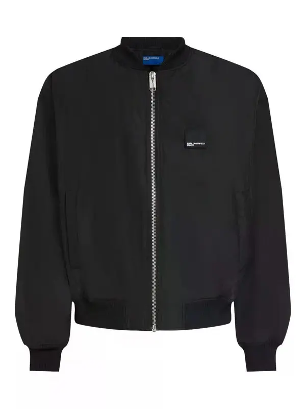 Karl Lagerfeld Logo-patch Bomber Jacket