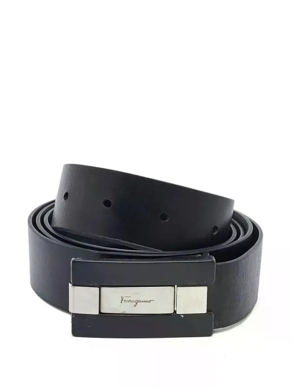 FERRAGAMO Logo-buckle Belt - Black