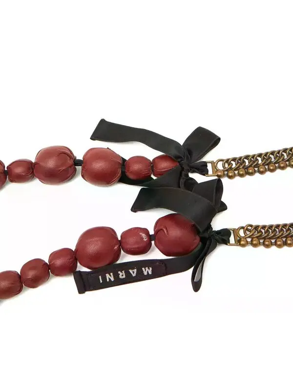 Marni Braided-chain Padded-beads Necklace