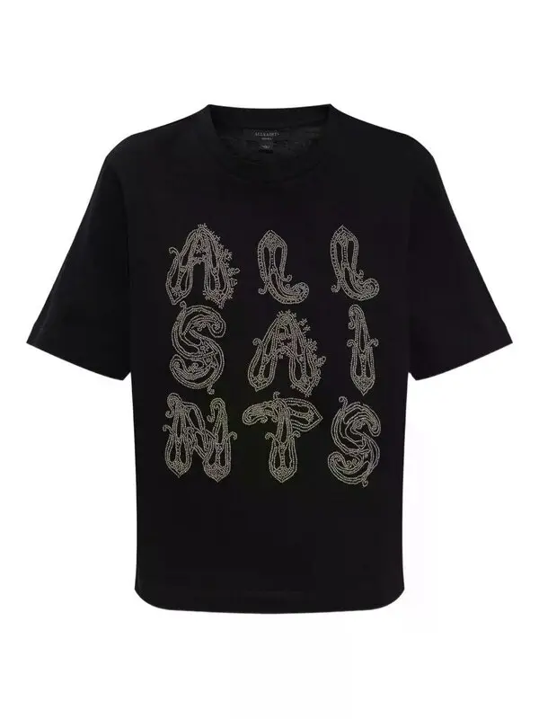 ALLSAINTS Ella Lisa Embellished T-shirt - Black