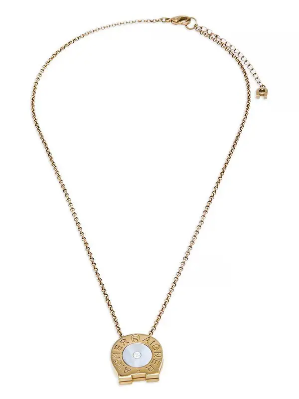 AIGNER Logo-engraved Pendant Necklace - Gold