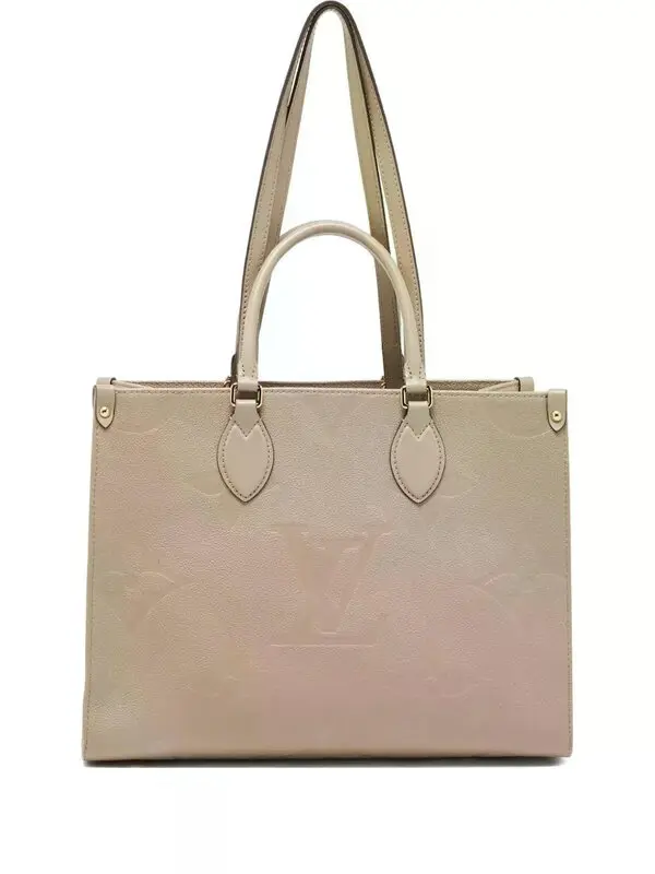 LOUIS VUITTON Onthego Mm Monogram Empreinte Leather Tote Bag - Neutrals