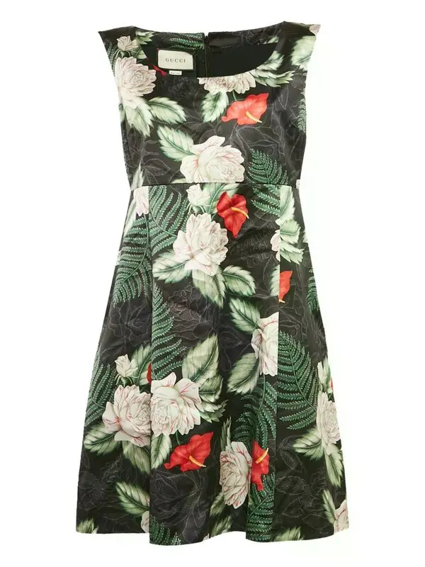 Gucci Floral-print A-line Dress