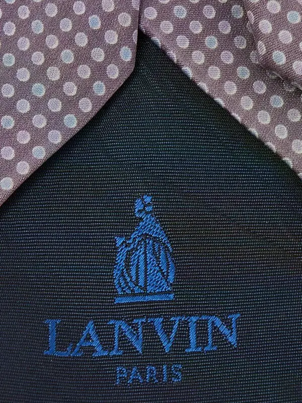 LANVIN Patterned Silk Neck Tie - Pink