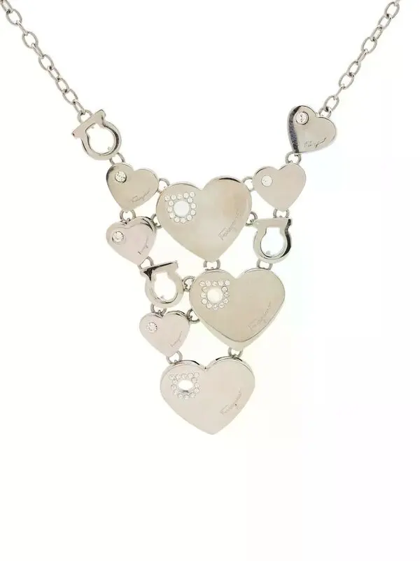 FERRAGAMO Crystal-embellished Heart Necklace