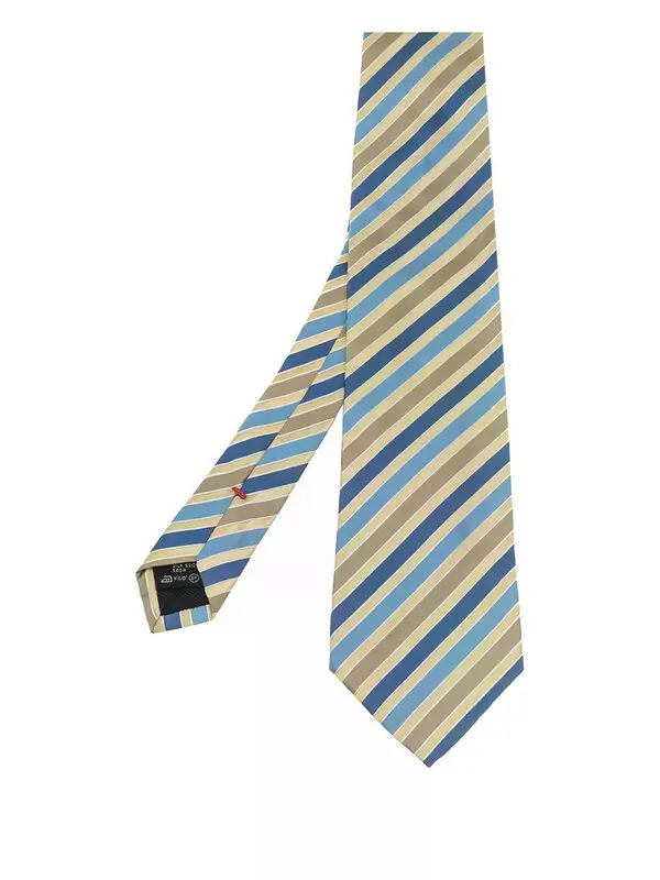 Ermenegildo Zegna Diagonal Striped Necktie - Blue