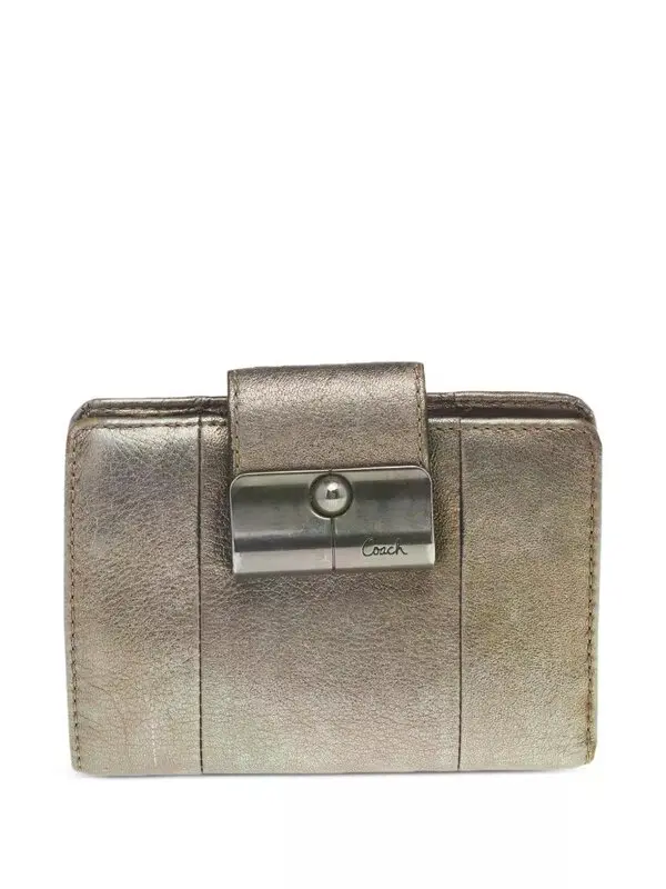 COACH VINTAGE Metallic-effect Leather Wallet