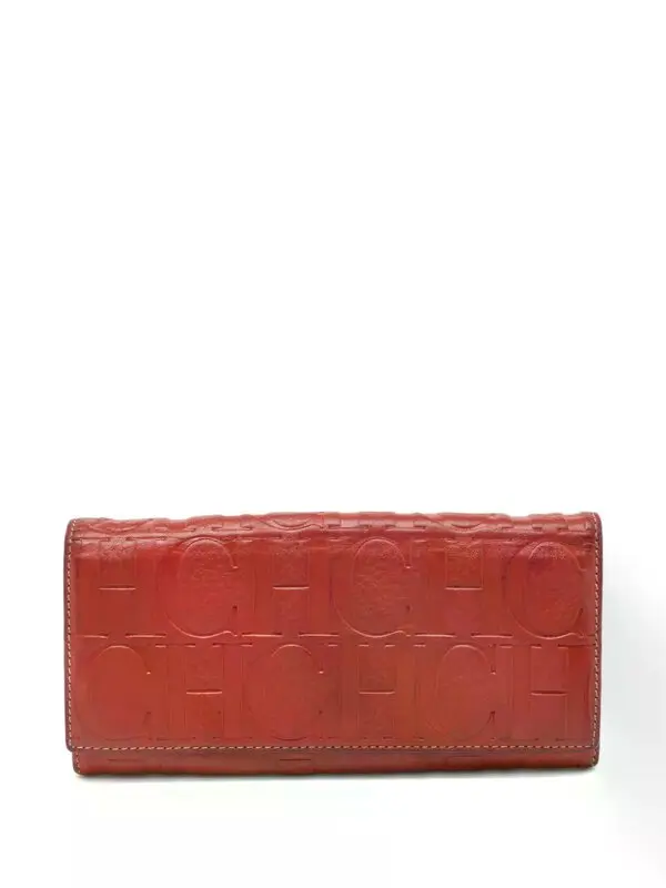 Carolina Herrera Leather Wallet - Orange