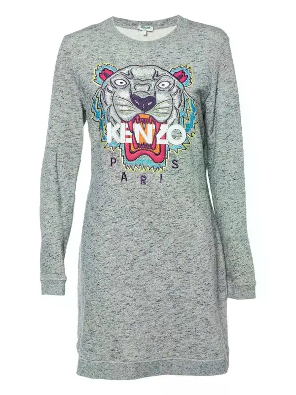 Kenzo Tiger-embroidered Mini Dress