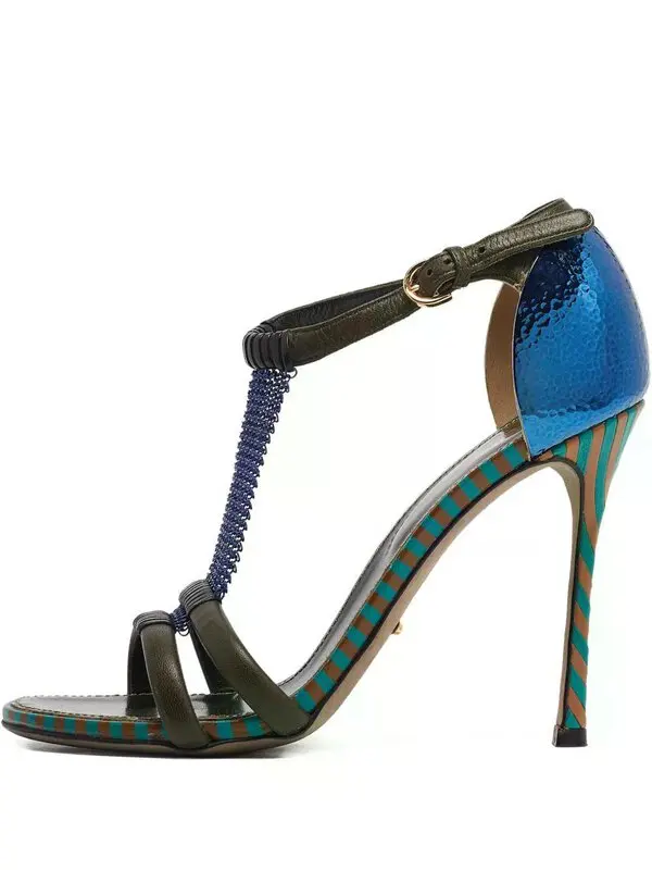 SERGIO ROSSI Mesh T-strap Sandals