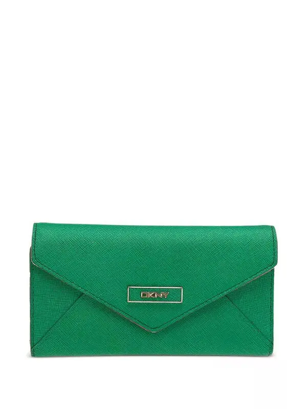 Dkny Envelope Leather Wallet - Green