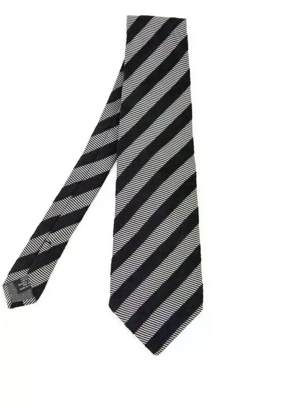 Gianfranco Ferre Striped Neck Tie - Black