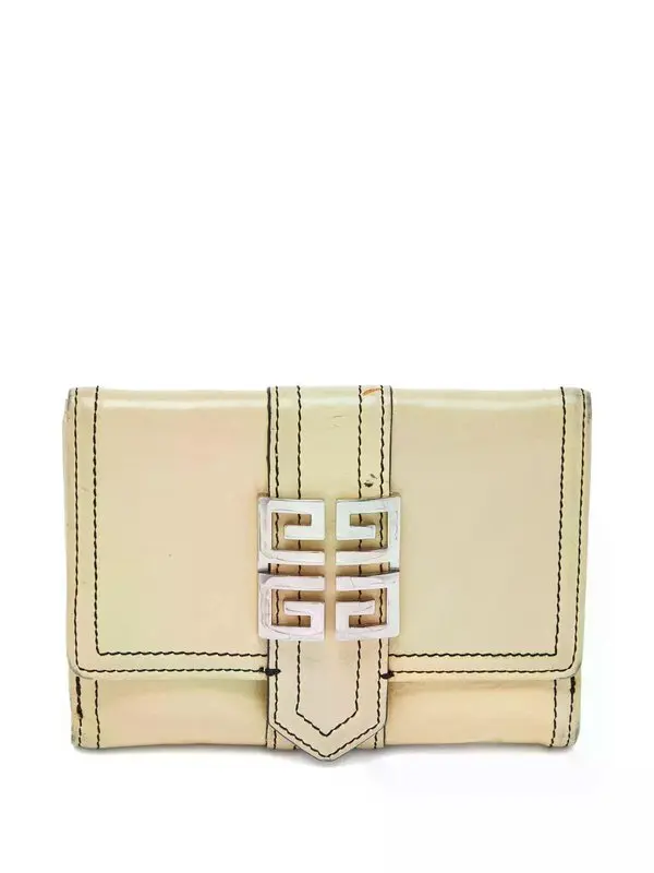 Givenchy Logo-plaque Leather Wallet - Neutrals