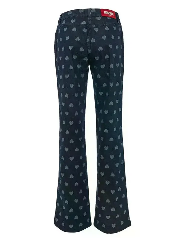 Moschino Heart-patterned Flared Jeans