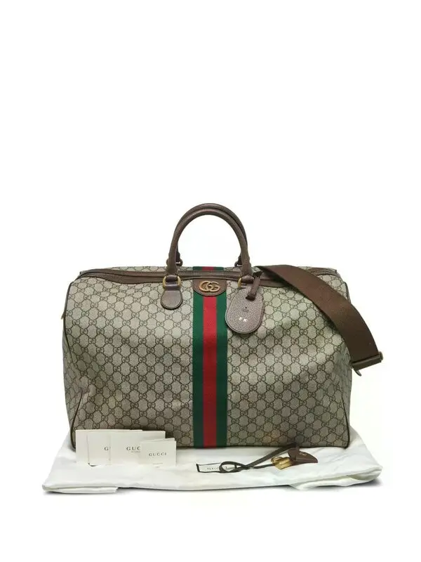 Gucci Savoy Monogram Stripe Duffle Bag