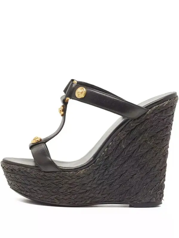 Versace 130mm Leather Heeled Sandals
