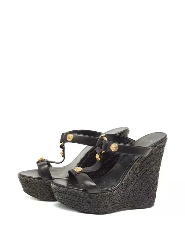 Versace 130mm Leather Heeled Sandals