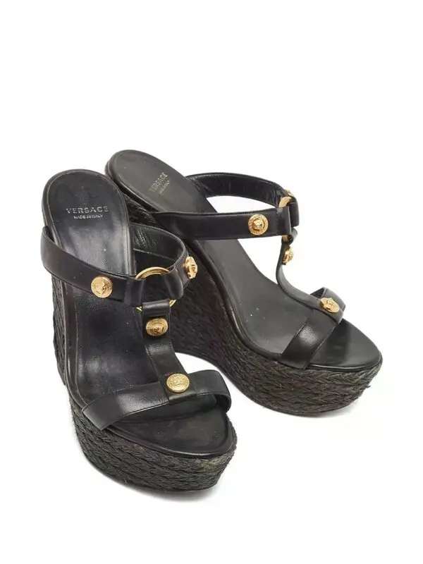 Versace 130mm Leather Heeled Sandals