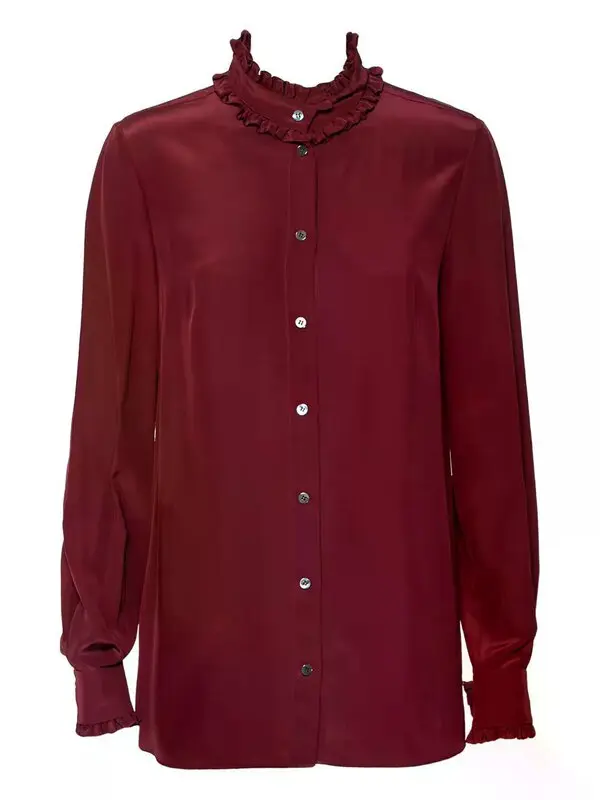 Dolce & Gabbana Ruffled-trim Silk Shirt