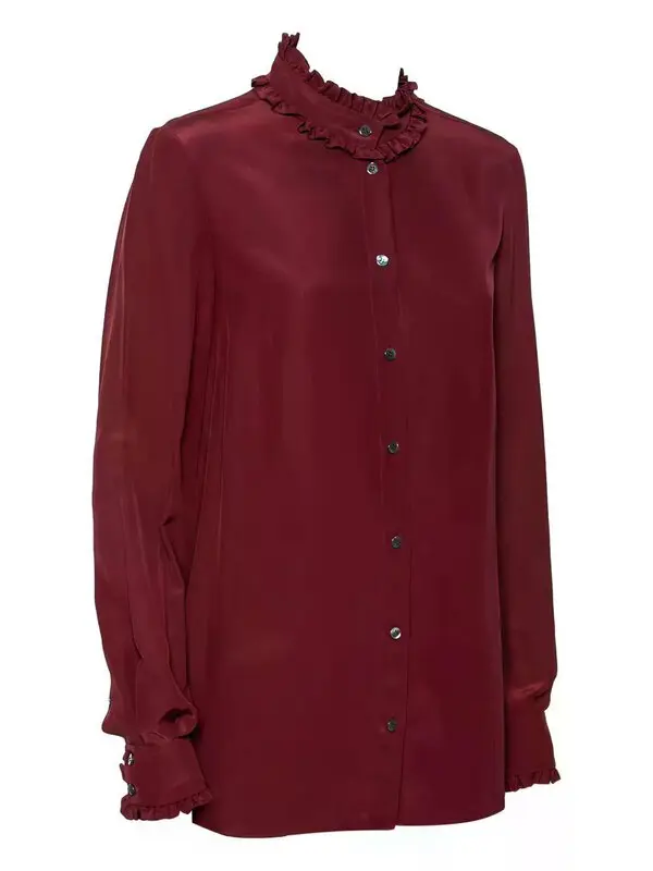 Dolce & Gabbana Ruffled-trim Silk Shirt