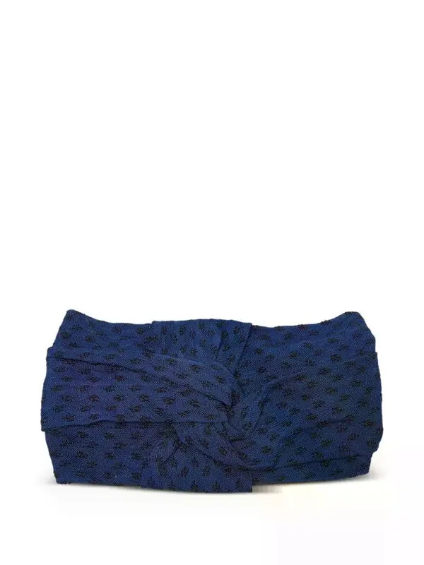 Missoni Knit Twisted Headband - Blue