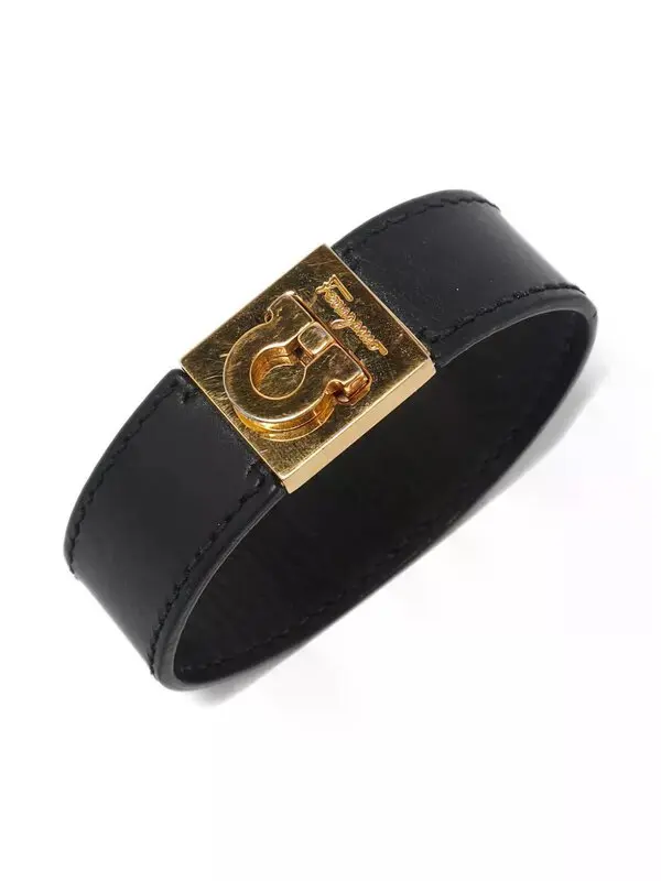 FERRAGAMO Gancini Leather Bracelet