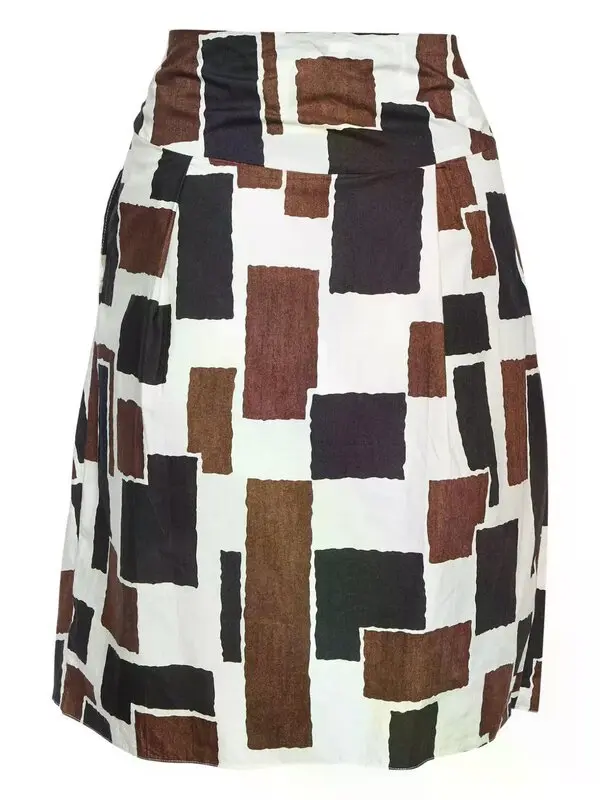 Marni Geometric-print Wrap Skirt