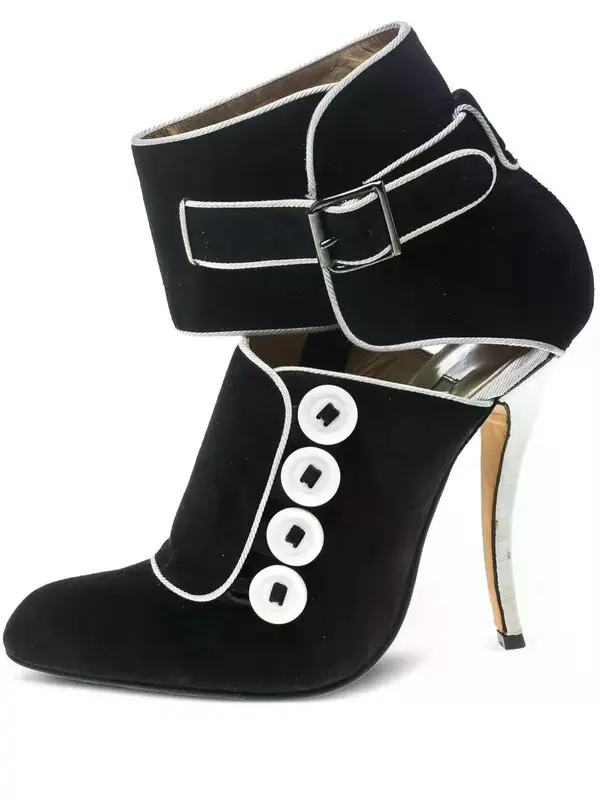 Manolo Blahnik 115mm Rapacina Suede Ankle Boots