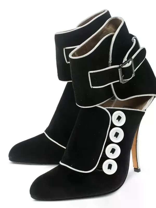 Manolo Blahnik 115mm Rapacina Suede Ankle Boots