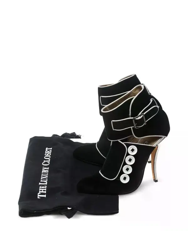 Manolo Blahnik 115mm Rapacina Suede Ankle Boots