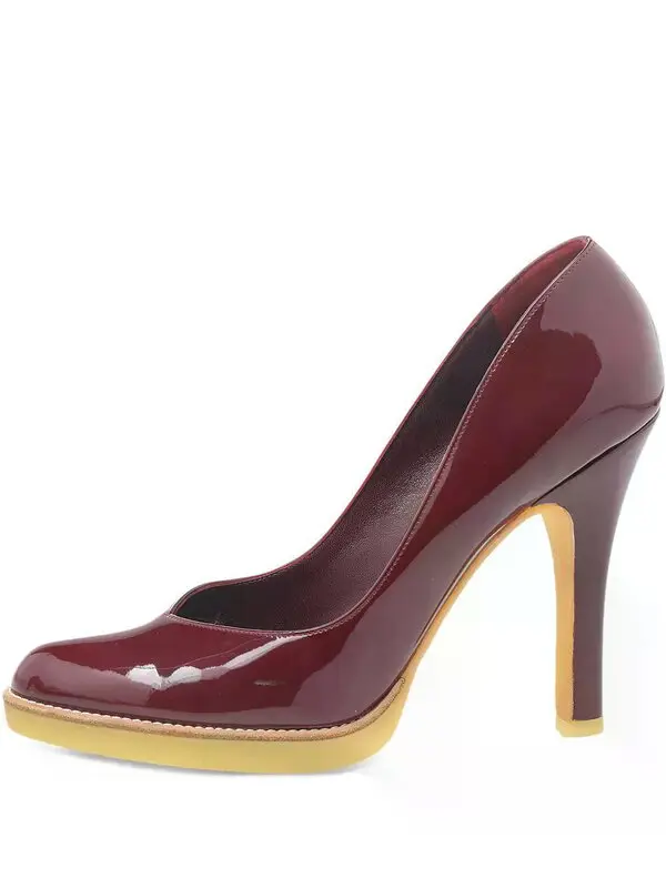 Gucci Patent Leather Almond Toe High Heel Pumps