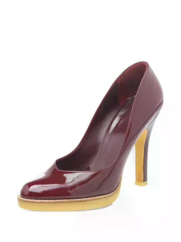 Gucci Patent Leather Almond Toe High Heel Pumps