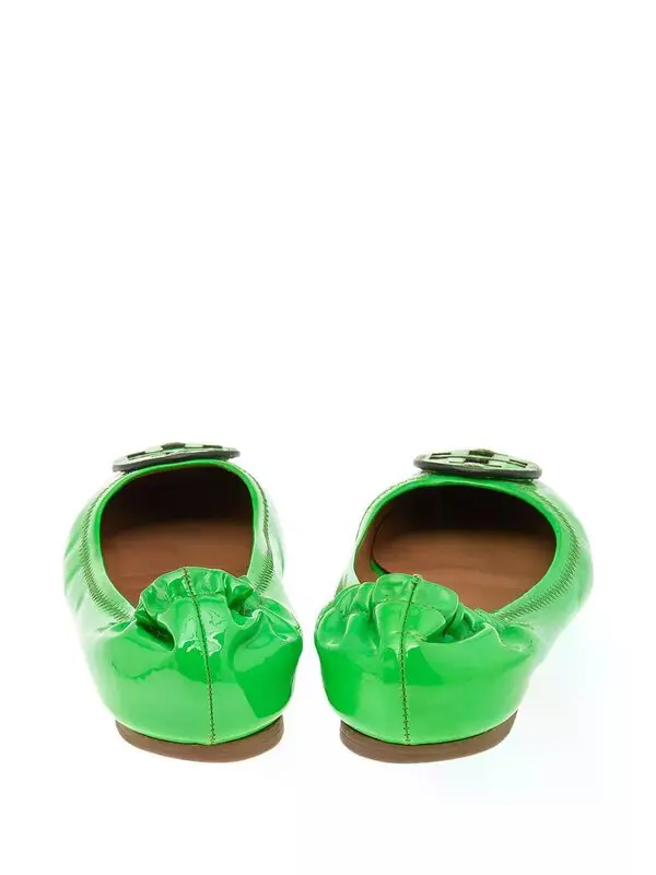 Tory Burch Patent Leather Ballet Flats With Double T Logo