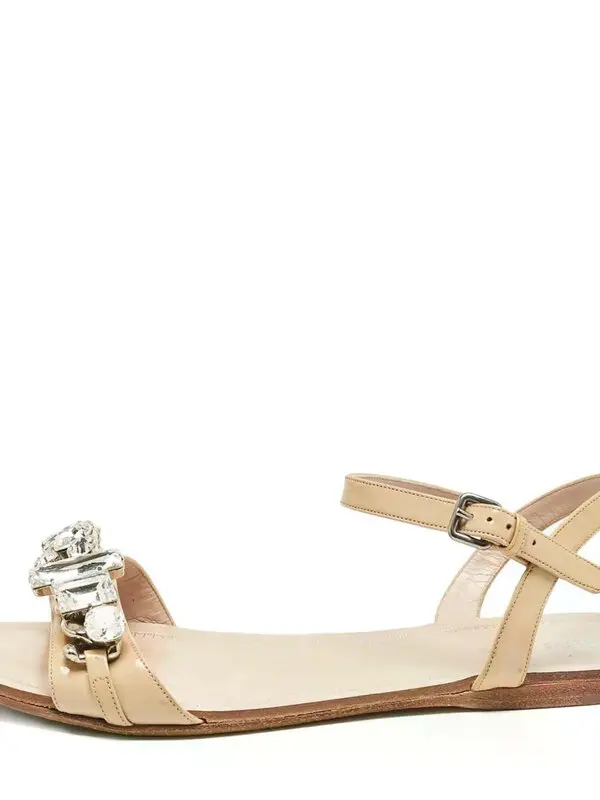 Miu Miu Crystal Buckle Sandals