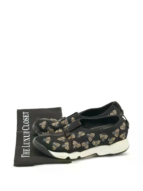 Dior Bee-print Mesh Sneakers